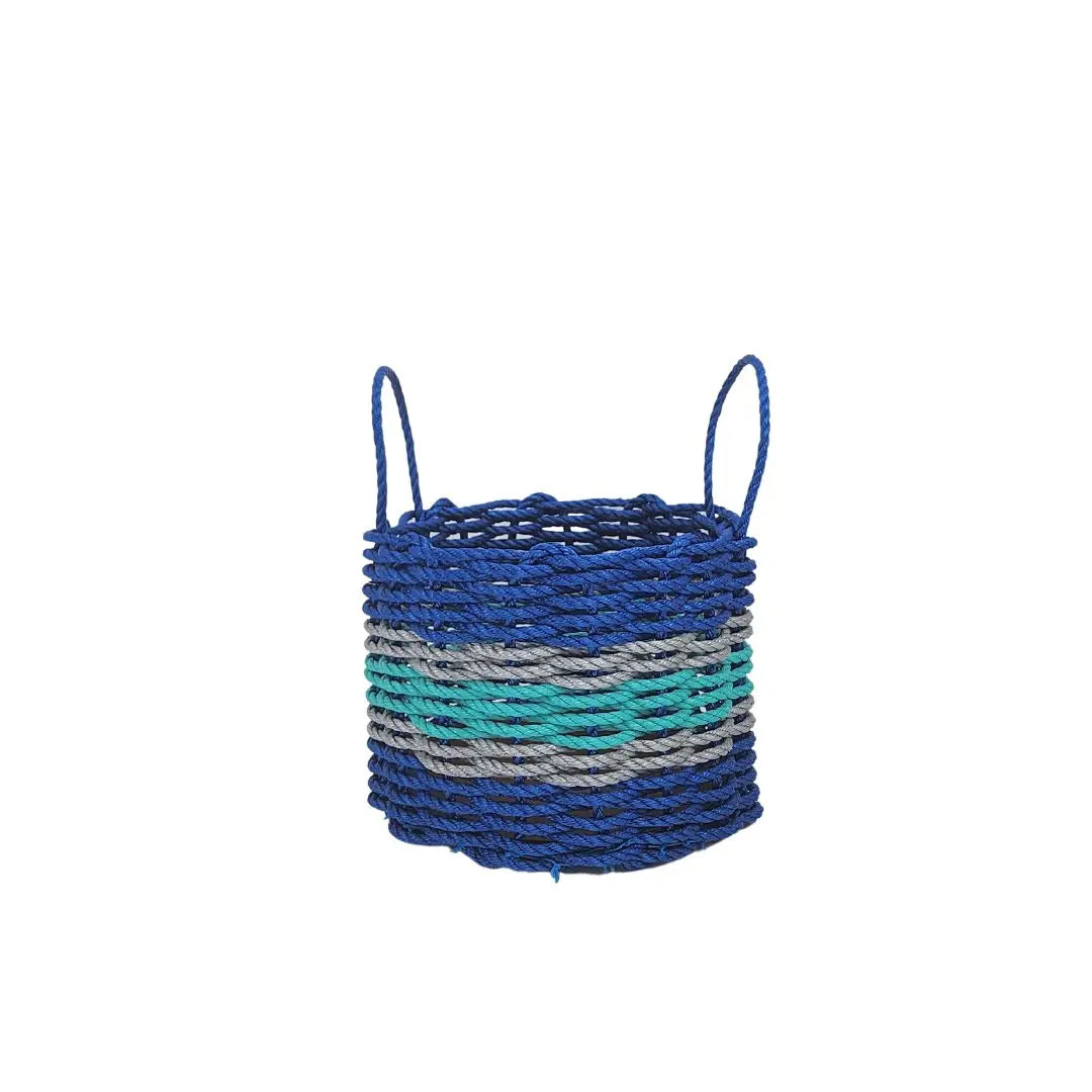 Authentic Maine Lobster Rope Storage Basket Blue and Teal with light G ...