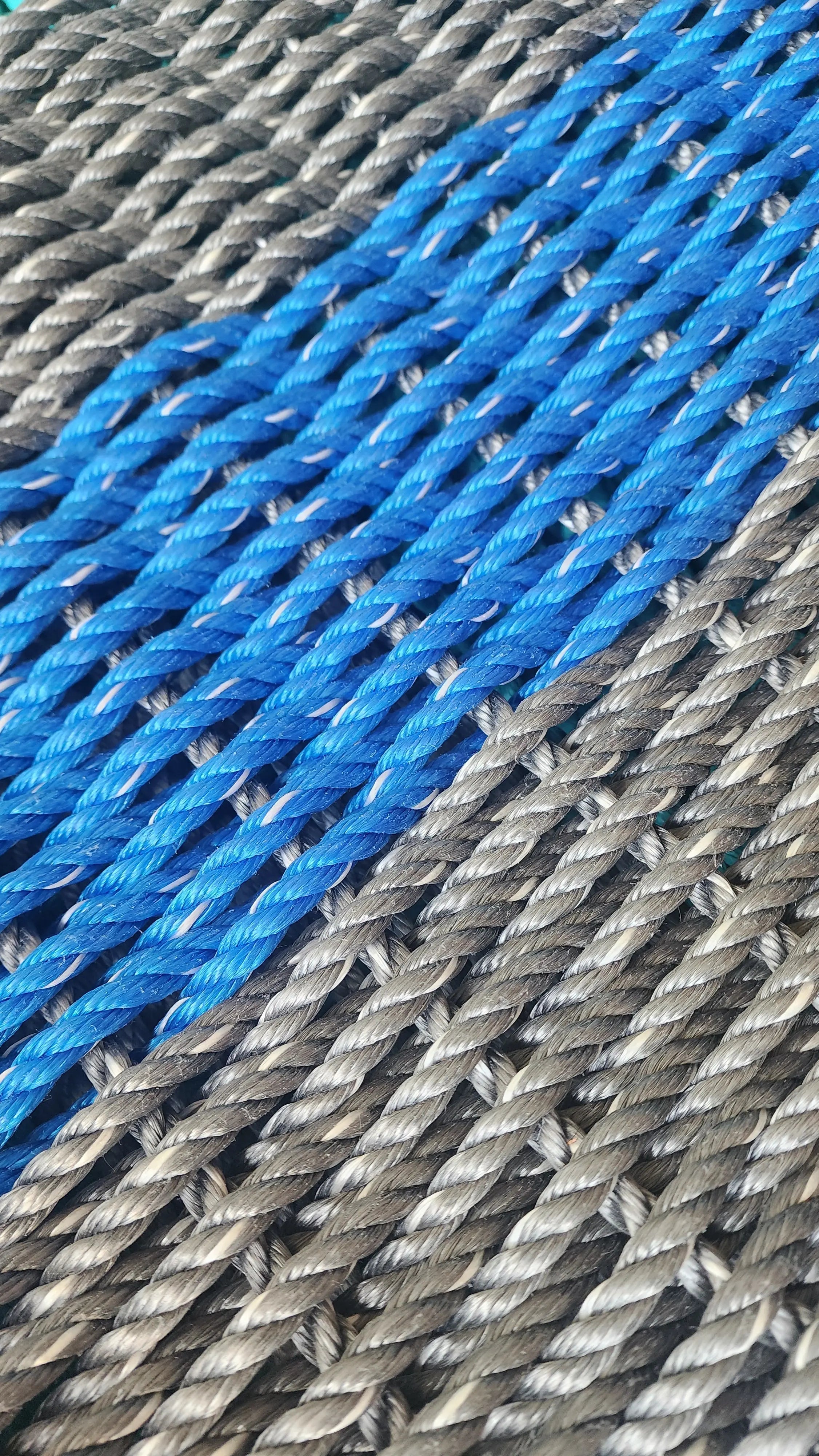 40 x 20 Lobster Rope Mat Dark Gray and Blue w/white flecks – Little ...