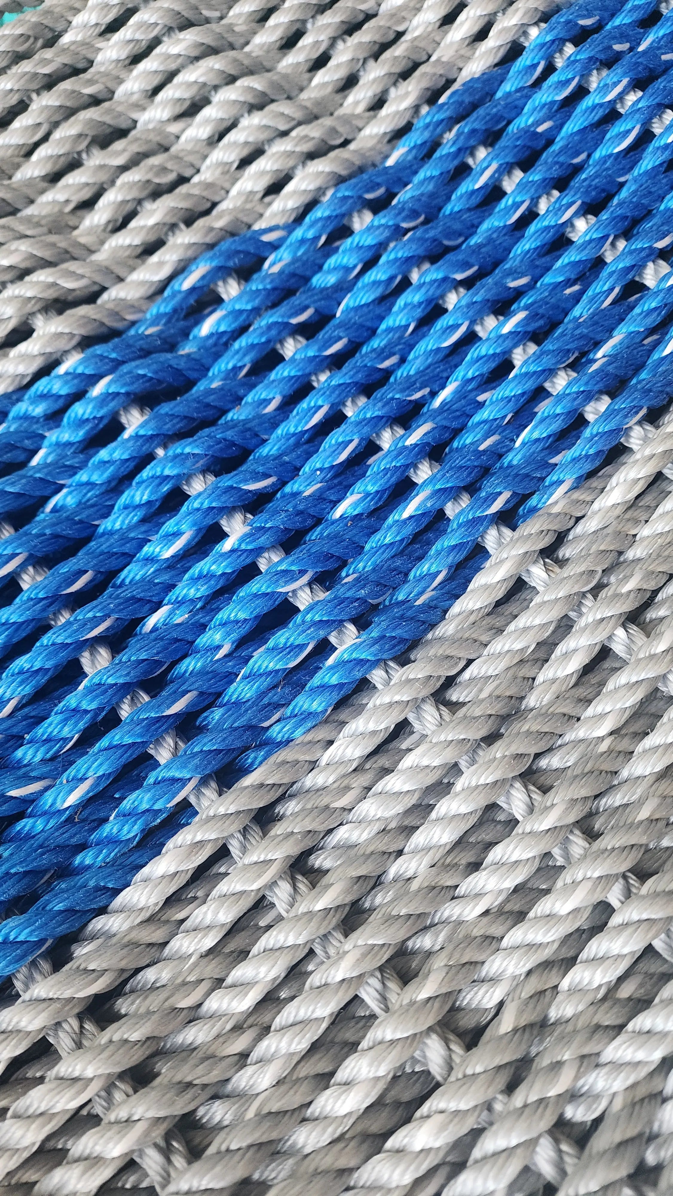 40 x 20 Lobster Rope Mat Light Gray and Blue w/white flecks – Little ...