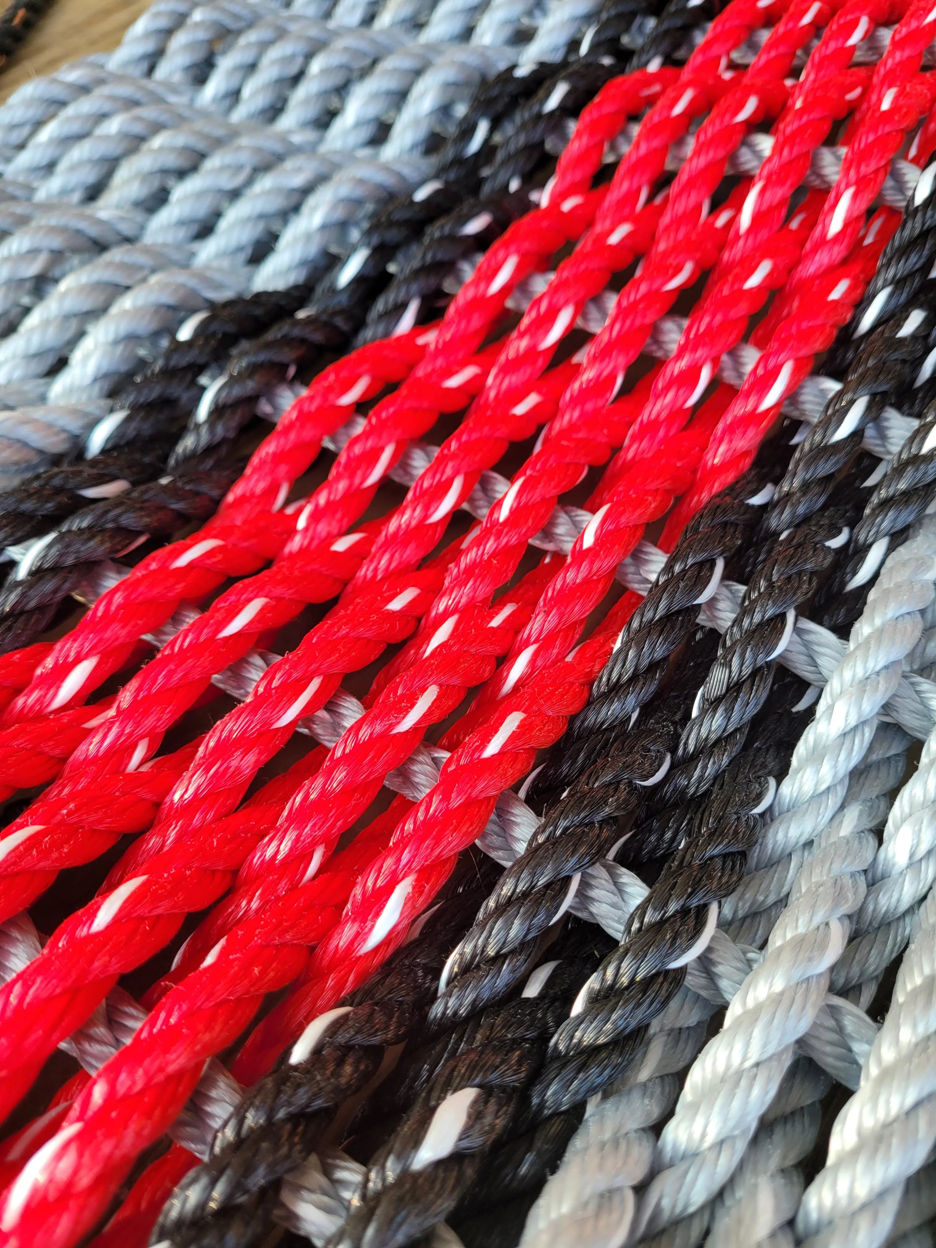 Rope Mat made with Lobster Rope, Gray w/ Color Options – Little Salty Rope