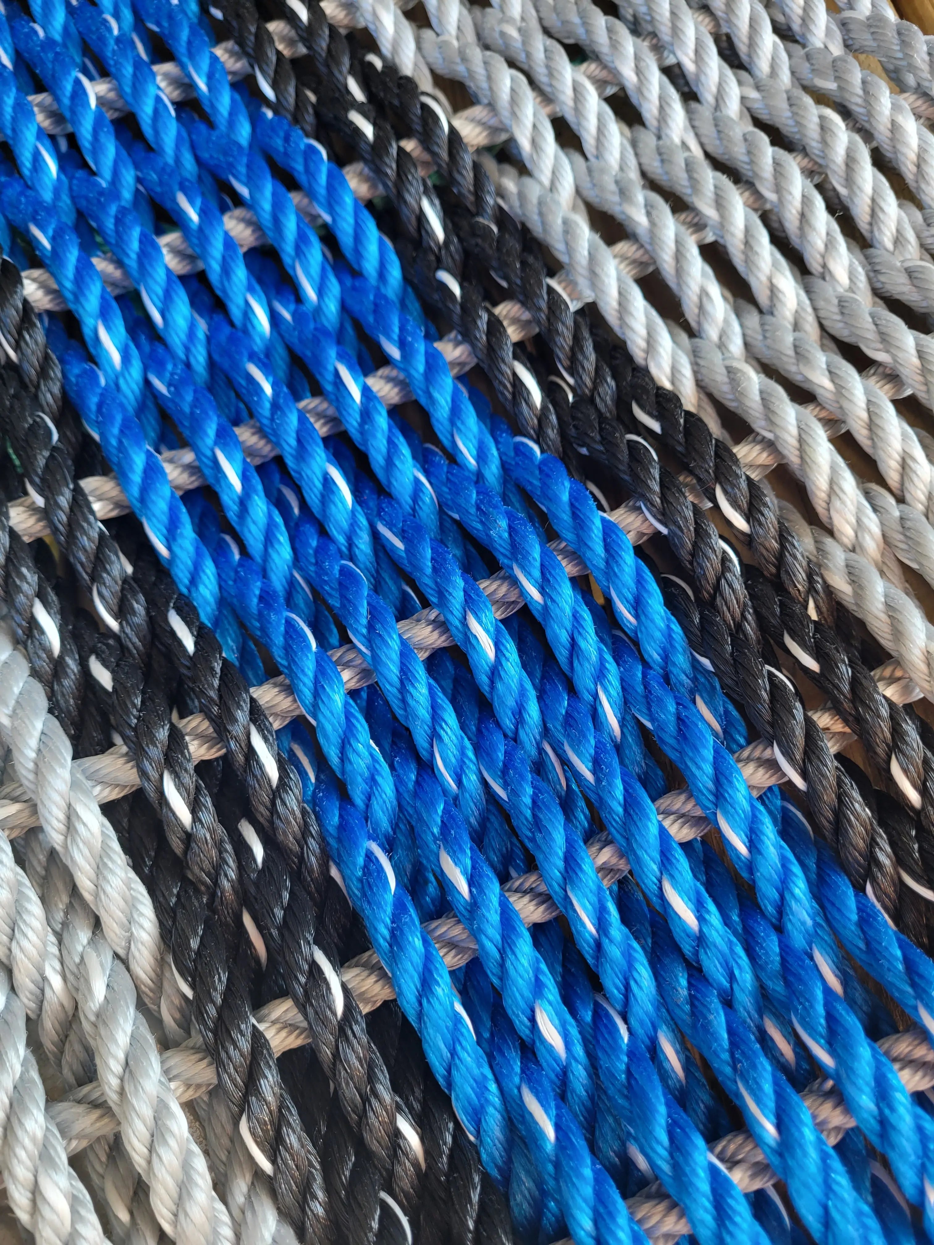 Rope Mat made with Lobster Rope, Gray w/ Color Options – Little Salty Rope
