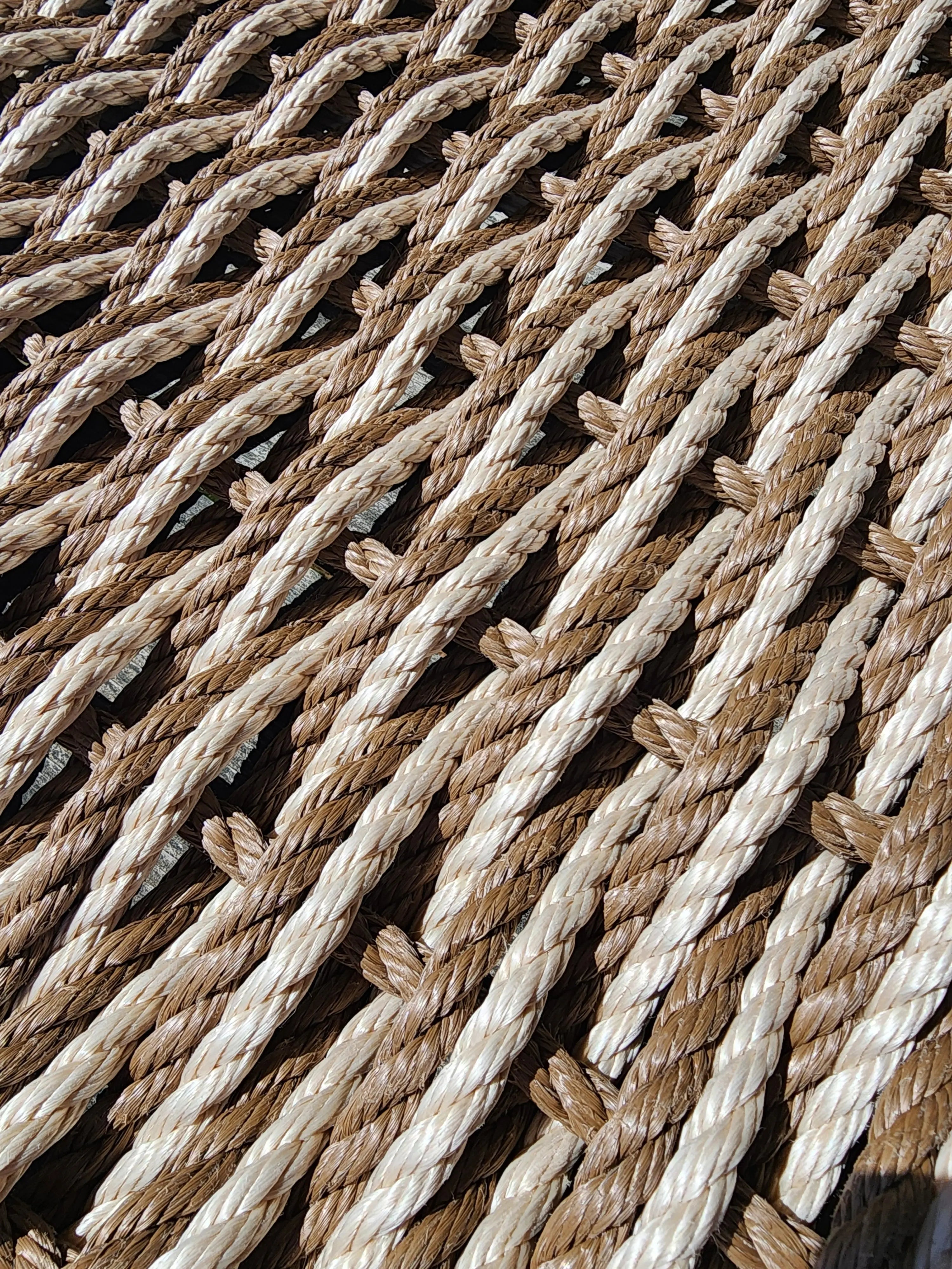 Brown and Light Tan Double Weave Rope Mat - Little Salty Rope